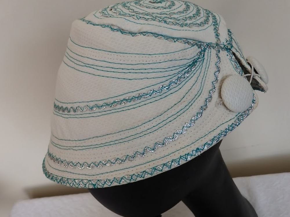Turquoise and Silver Trim Cap | *SUSAN*HAT*